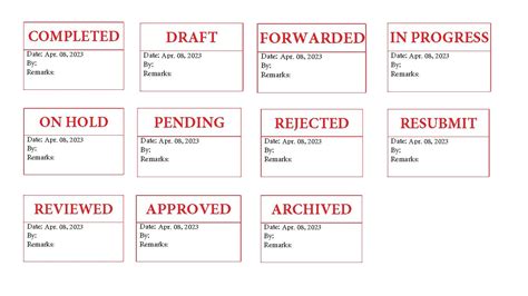 Dynamic Pdf Stamps For Document Review Customizable Approved