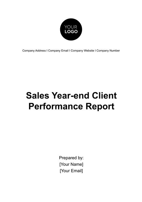 Free Sales Year End Client Performance Report Template To Edit Online