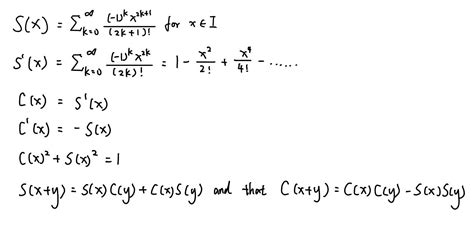 solved s x ∑k 0∞ 2k 1 −1 kx2k 1 for x∈i