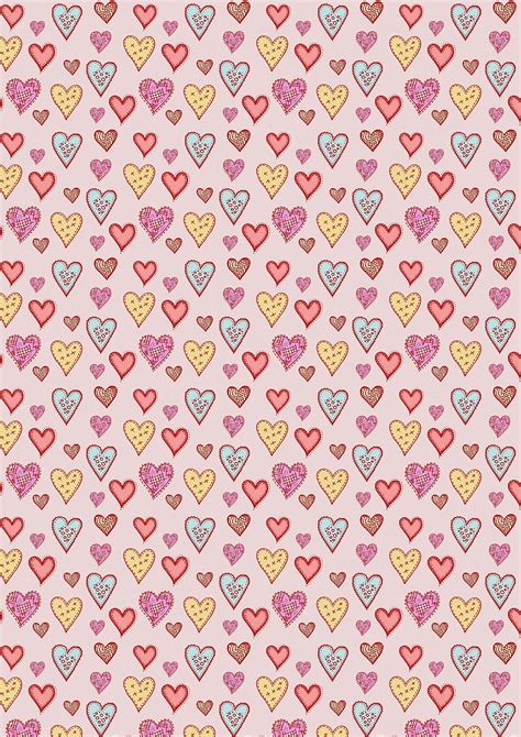 Buy 1 X A4 Printed Sheet Of Hearts On Pink Background Edible Wafer