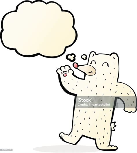말풍선이 있는 손 흔드는 극지 곰 만화 캐릭터 곰에 대한 스톡 벡터 아트 및 기타 이미지 곰 귀여운 그리기 Istock