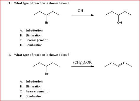 Solved 1 What Type Of Reaction Is Shown Below Br A