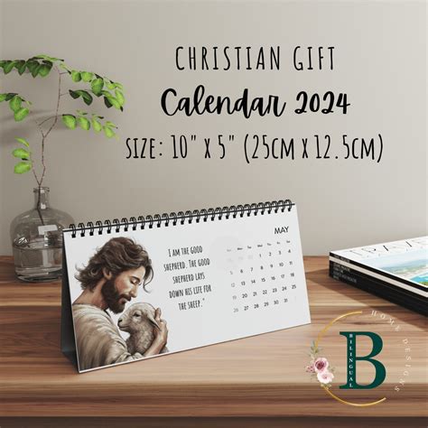Personalized Christian Calendar Bible Verse Wall Art Rooted In Christ Pastor Appreciation
