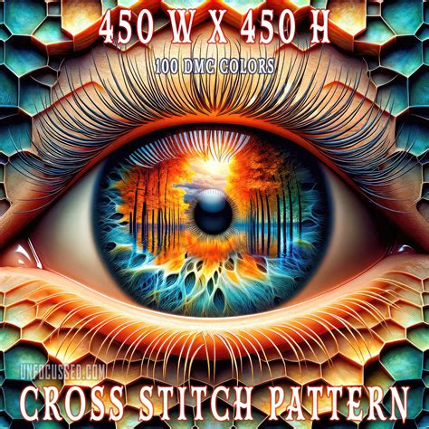 Eyes Of The Elements Cross Stitch Pattern Unfocussed Photography And Art