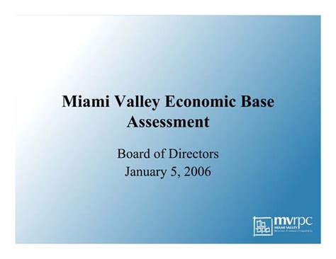 Economic Base Assessment Presentation Pdf
