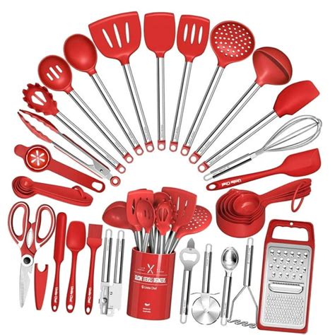 Anywaygo Kitchen Utensils Set 34 Pcs Cooking Utensils With Grater