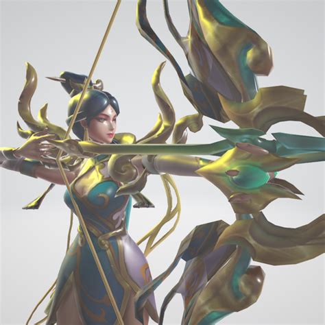 Stl Datei Lunar Empress Ashe League Of Legends Modell Stl Und Obj Dateien FÜr 3d Drucker 🎲