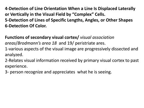 Visual Pathway Visual Cortex And Hemianopias Pptx