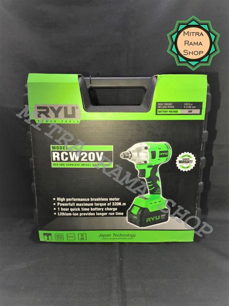 Mesin Pembuka Baut Baterai Cordless Impact Wrench RCW20V RYU Lazada