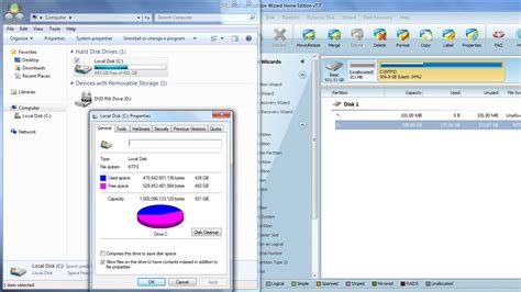 missing hard drive space after using windows 7 disk management tool