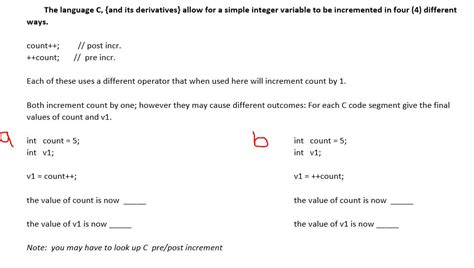 Solved The Language C And Its Derivatives Allow For A