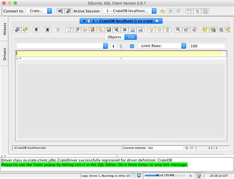 CrateDB Blog Use CrateDB With SQuirreL As A Basic Java Desktop Client