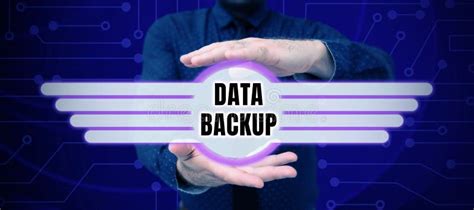 Sign Displaying Data Backup Conceptual Photo Copy Of Important Data That Is Stored On An
