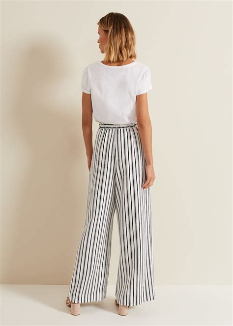 Selene Striped Wide Leg Suit Trousers Phase Eight Uk