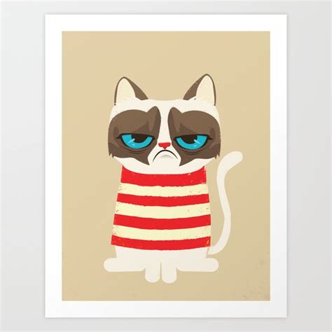 Grumpy Cat Meme Art Print