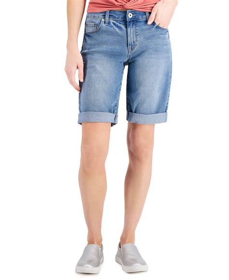 Style And Co Cuffed Denim Bermuda Shorts Created For Macys Macys