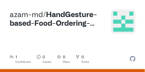 GitHub Azam Md HandGesture Based Food Ordering System