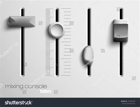 Console Faders For Precise Audio Mixing