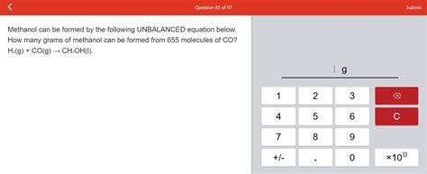 Solved Methanol Can Be Formed By The Following UNBALANCED Chegg Com