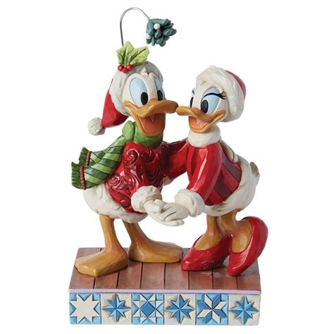 Donald Duck And Daisy Duck Mistletoe Christmas Figurine Enesco