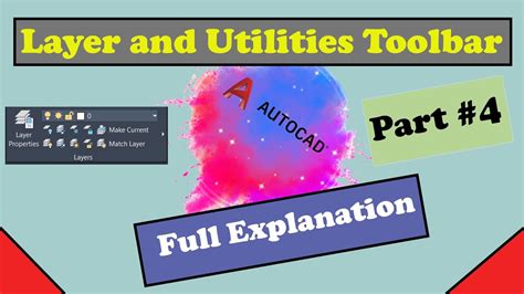 How To Use Layer And Utilities Toolbar In Autocad 2d Youtube