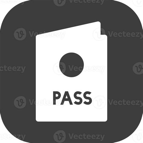 Passport Icon In Black Square 26561465 Png