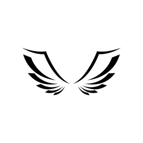 Falcon Wing Logo Template Modèle Icône De Vecteur Vecteur Premium