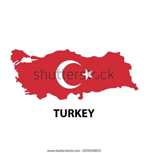 Turkey Country Flag Vector Nationality National Stock Vector Royalty