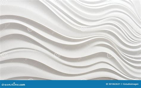 Abstract Wave Pattern On White Backdrop Modern Design Generated By Ai