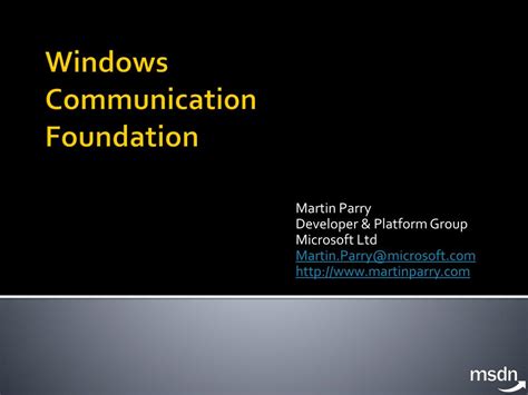 Ppt Windows Communication Foundation Powerpoint Presentation Free Download Id2094813