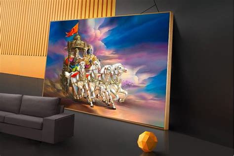 Shri Krishna Arjun Mahabharat Painting Geeta Wall Canvas