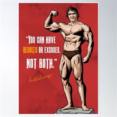 Arnold Schwarzenegger Fitness Quotes Motivational Art Poster