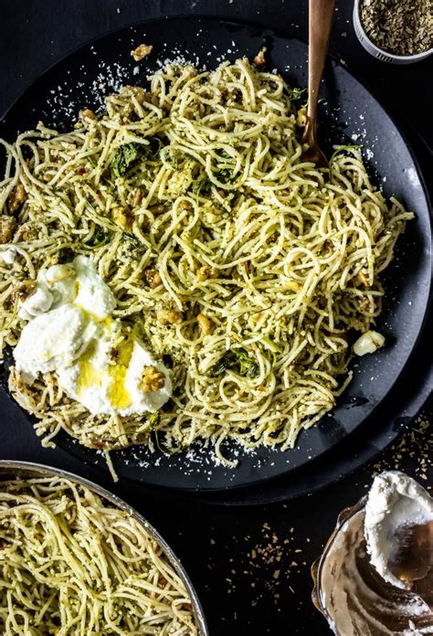 Kale Pesto Pasta With Walnuts Recipemagik