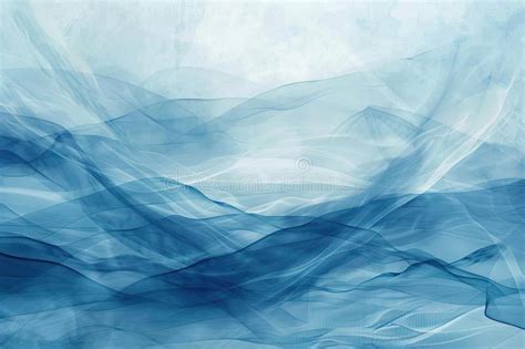Monochromatic Blue Background With Subtle Abstract Shapes Evoking A