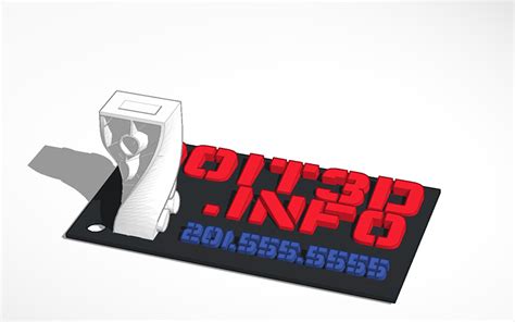 3d Design Block Business Card Tinkercad