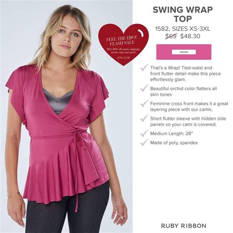 Ruby Ribbon Feel The Flash Sale 2 14 19 ~ 2 19 19 Swing Wrap Top