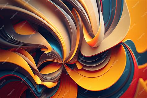 Premium Ai Image Abstract Geometric Shape Background With Curve Lines Design Generative Ai
