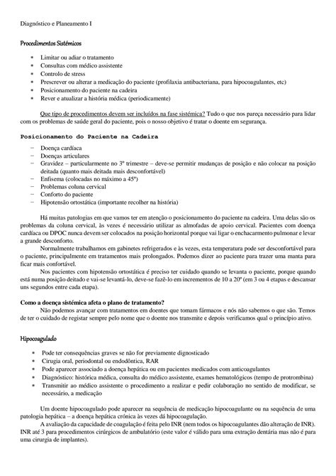 Solution Fases Do Plano De Tratamento Medicina Dentaria Studypool