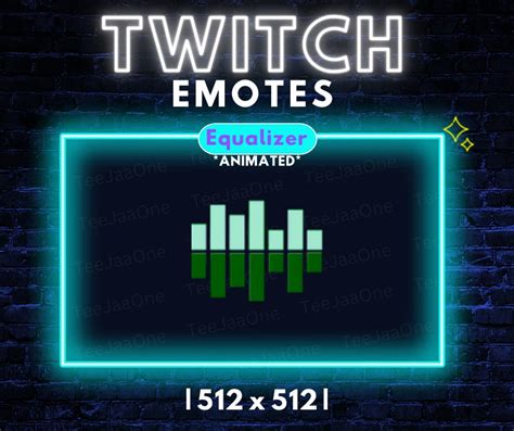 Twitch Animated Emote Equalizer Rainbow Music Gamer Streamer