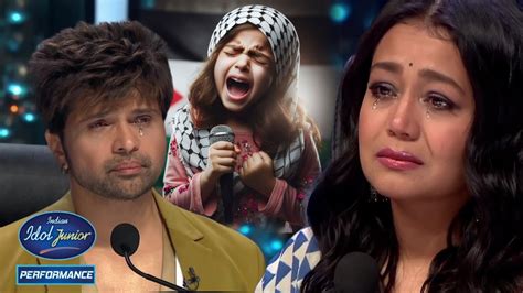 طفلة غزاوية تخطف قلوب لجنة التحكيم والجمهور حتا جعلتهم يبكون في برنامج