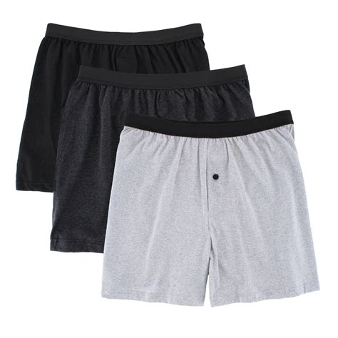 Knocker Mens Cotton Knit Boxers 3 Pack Shop