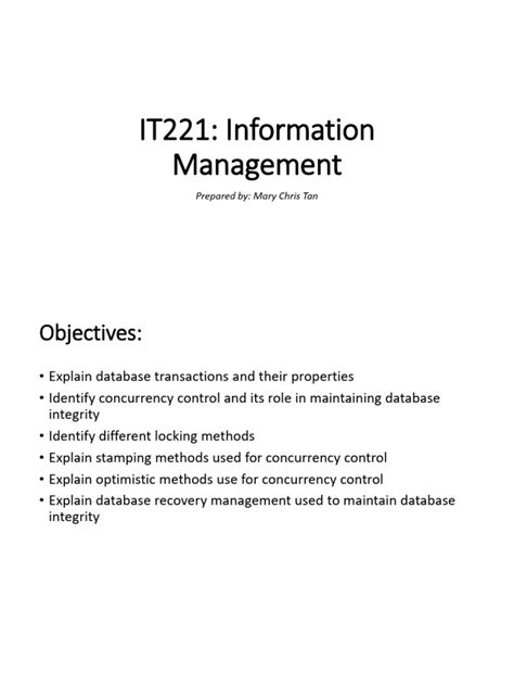 Transaction Management And Concurrency Control Pdf Database