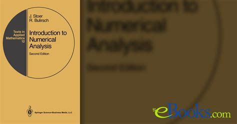 Introduction To Numerical Analysis 2nd Ed By J Stoer Ebook