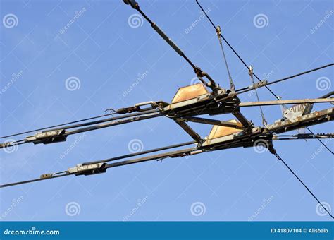 Cable Car Construction With Empty Seats Among Green Trees Grass Field In Forest On Hill Sunny