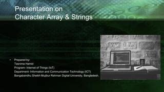 Character Array And String PDF