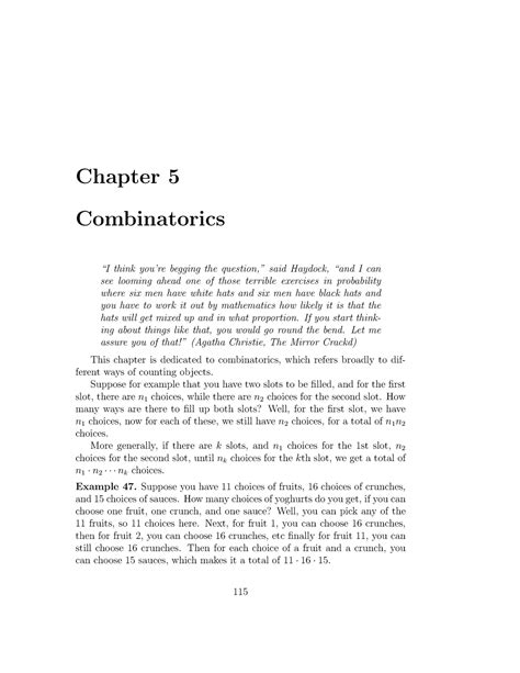 Ch 5 Combinatorics Notes Chapter 5 Combinatorics “i Think Youre