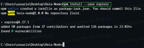 Nodejs Express Ejemplo De Creación De Proyecto Parzibytes Blog