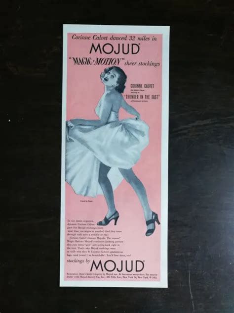 Vintage 1953 Mojud Magic Motion Sheer Stockings Connie Calvet Original