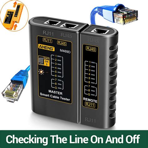 Rj45 Rj11 Network Cable Tester Lan Cable Tester Network Cable Telephone Line Detector Tracker
