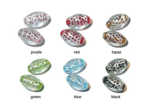 Flake Foil Oval 24 X 15mm Assorted Colours Bead Trimming And Craft Co